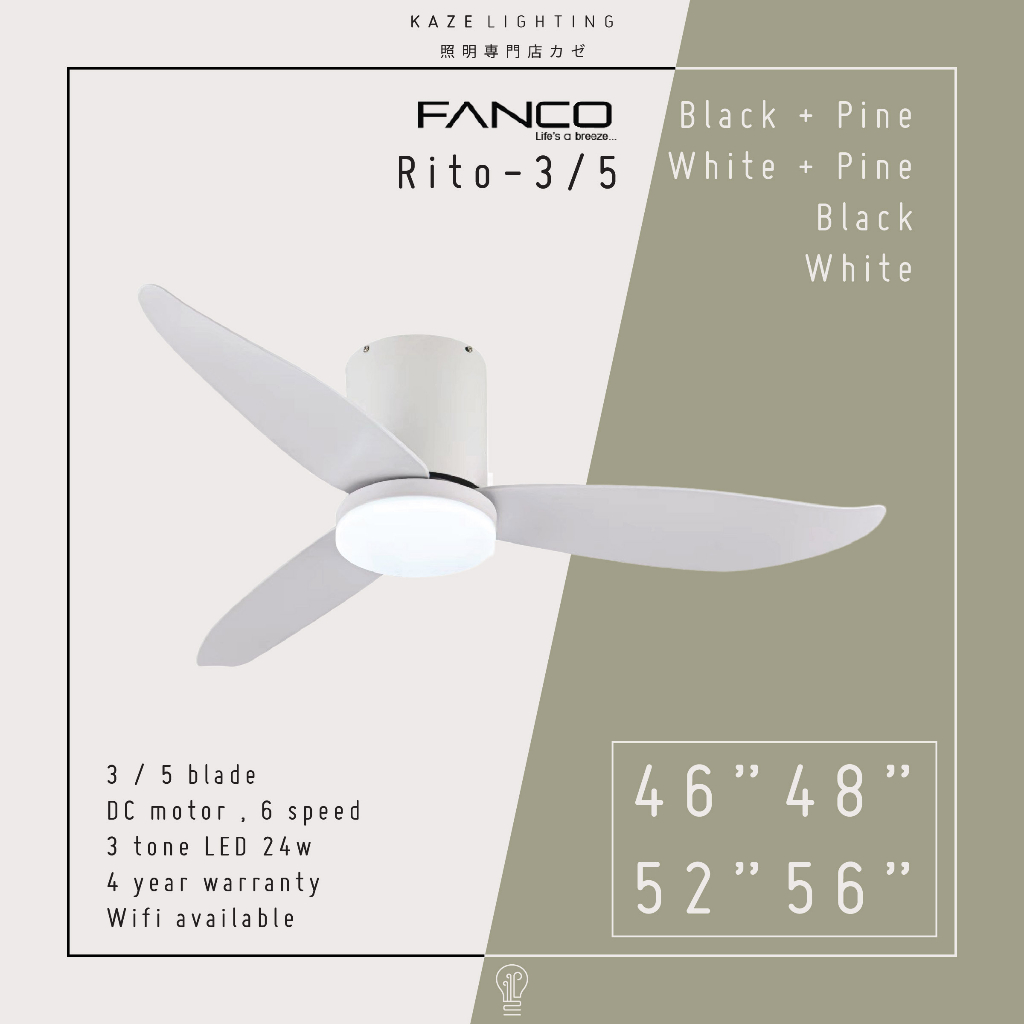 [INSTALLATION] - FANCO RITO - 3 / RITO - 5 46, 48, 52 & 54Inch DC Motor ...