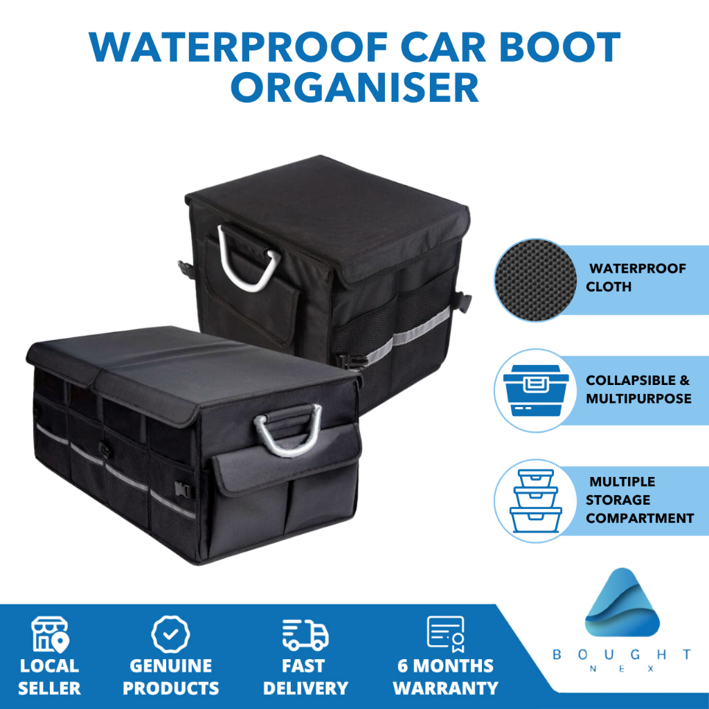 Foldable Car Boot Organizer - Waterproof, Spacious, Durable Material ...