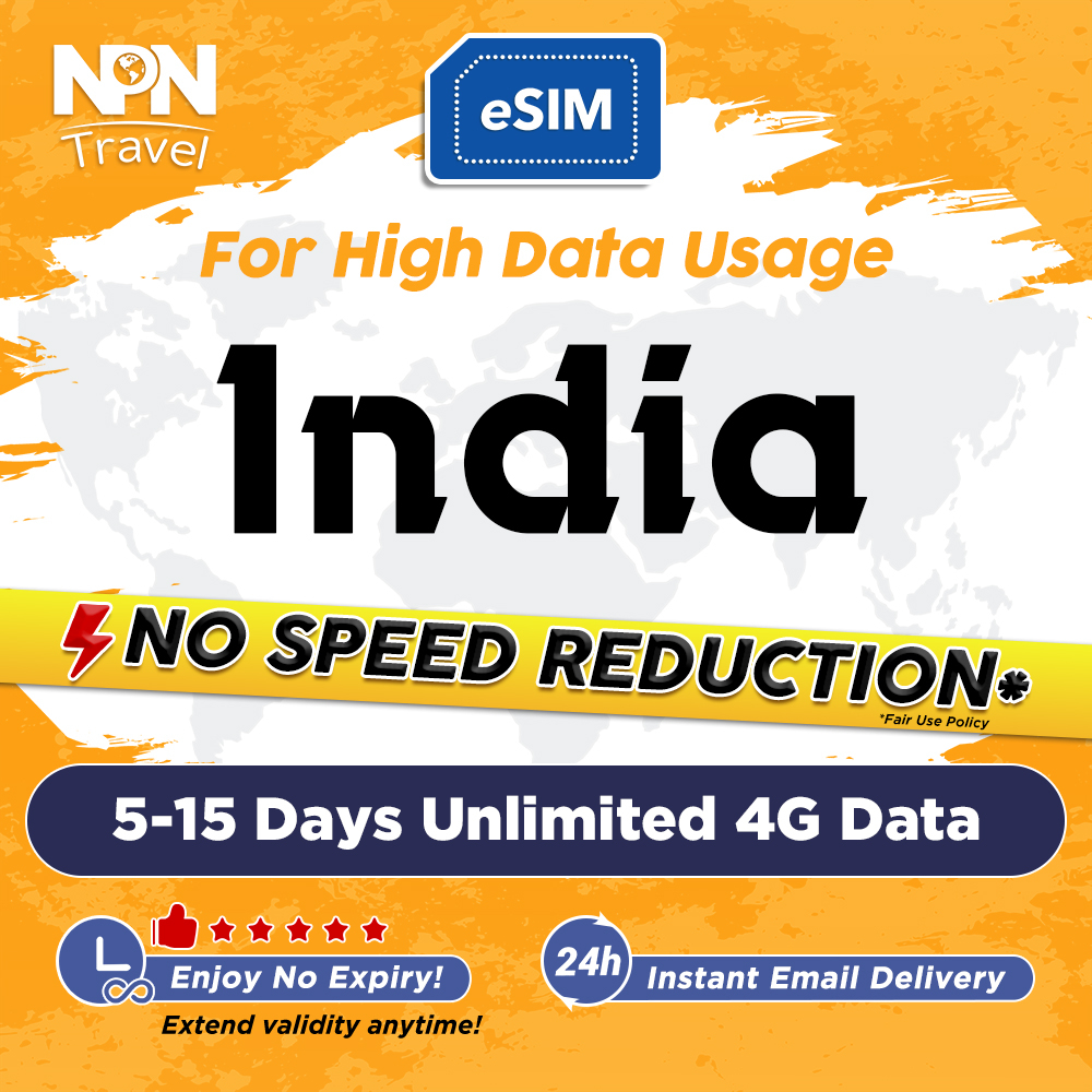 India eSIM Ultra 5-15Days Daily 500MB/2GB Unlimited Data | Instant 24h ...