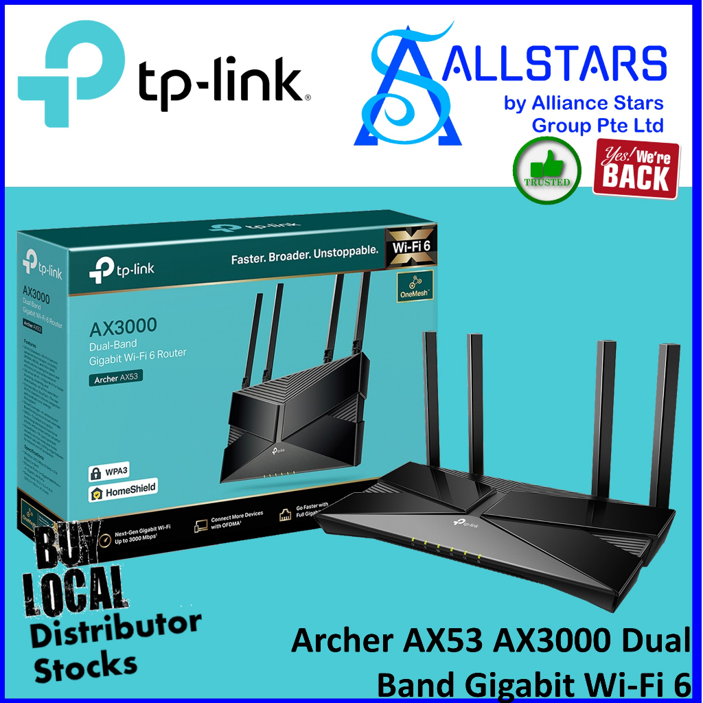 (ALLSTARS : We Are Back) TPLink / TPLink Archer AX53 AX3000 Dual Band ...