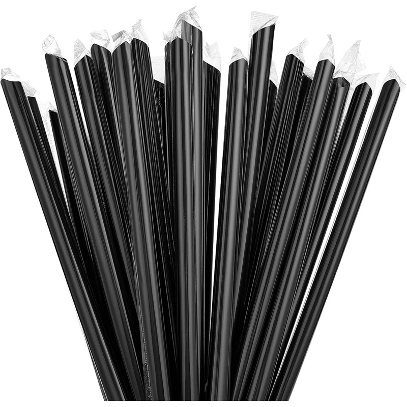 🔥🇸🇬Local Stock🔥21cm Individual Wrapped black Straw / Drinking straw ...