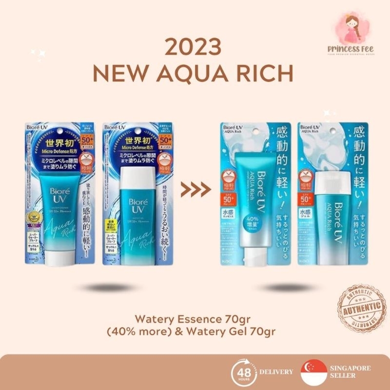🇸🇬 NEW BIORE AQUA RICH 70GR BIORE UV WATERY ESSENCE WATERY GEL | Shopee ...