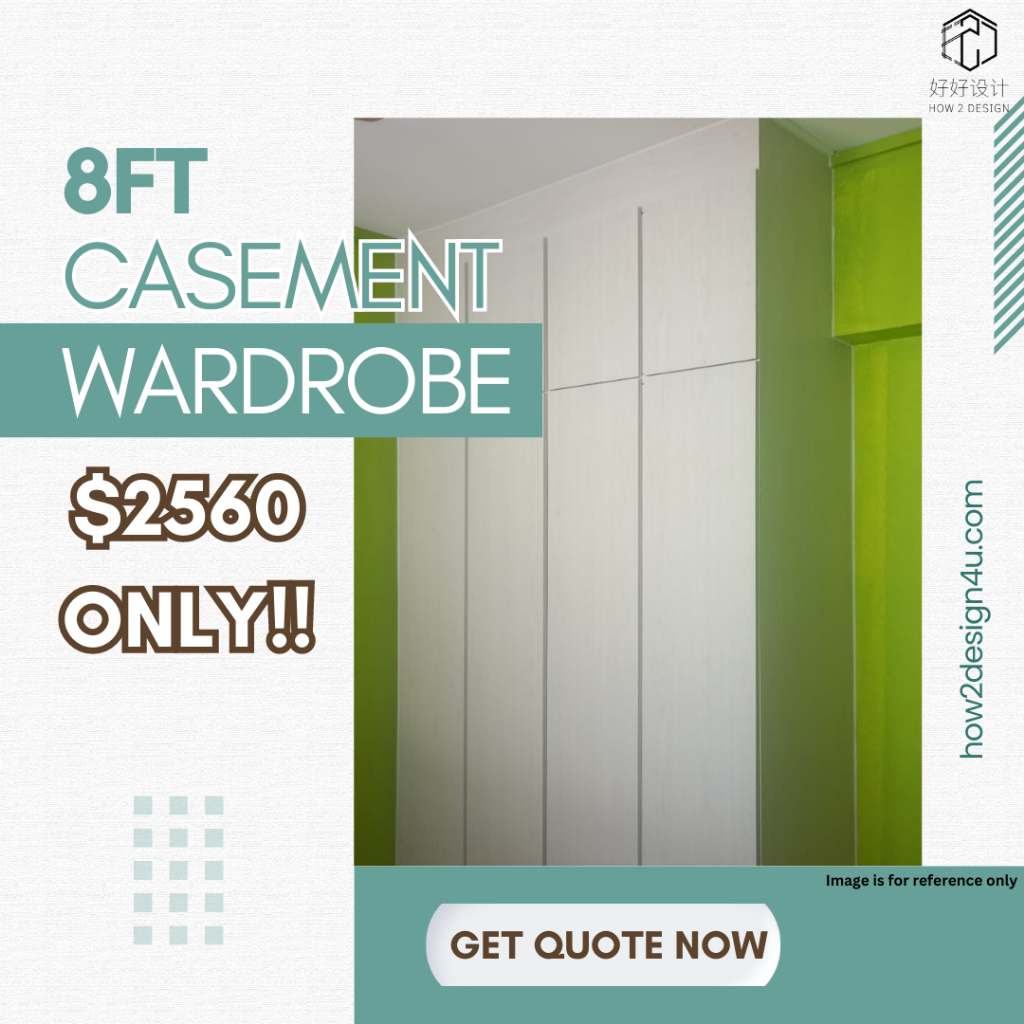 Standard Full Height Casement Wardrobe 8FT / 2400mm | Shopee Singapore