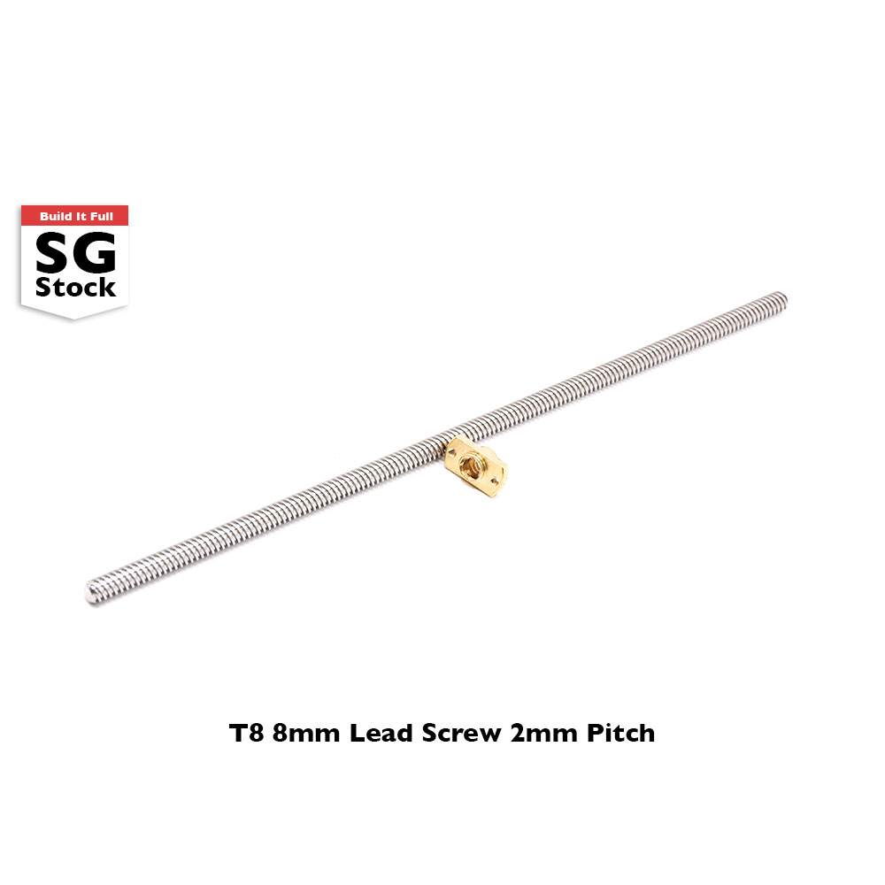 [SG Stock] T8 8mm Lead Screw 2mm Pitch for 3D Printer | Shopee Singapore