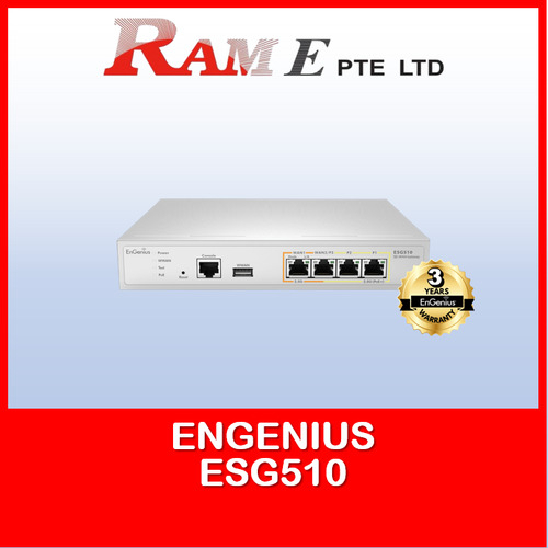 EnGenius ESG510 Cloud SD-WAN Gateway with 4 x 2.5-Gigabit (1x PoE+ ...