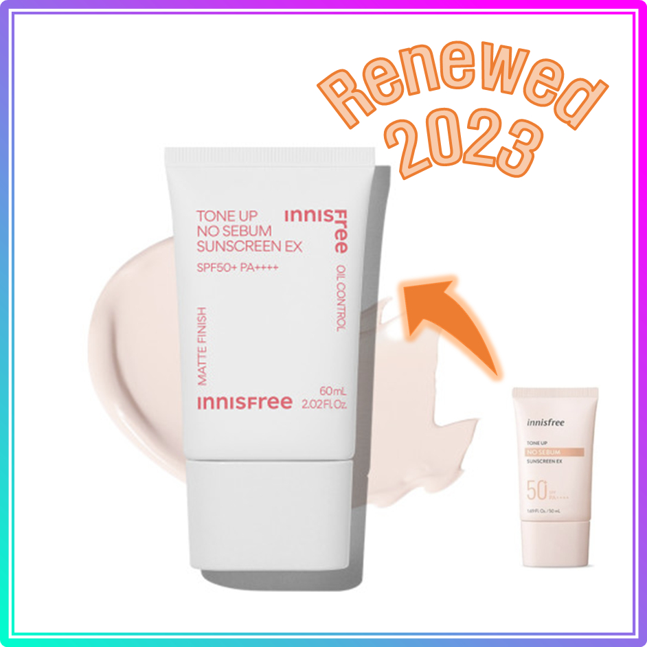 innisfree Tone Up No Sebum Sunscreen EX SPF50+ PA++++ 60mL (2023 AD ...