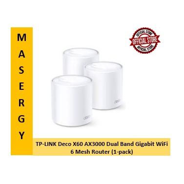 TP-LINK Deco X60 AX3000 Dual Band Gigabit WiFi 6 Mesh Router (1-pack ...