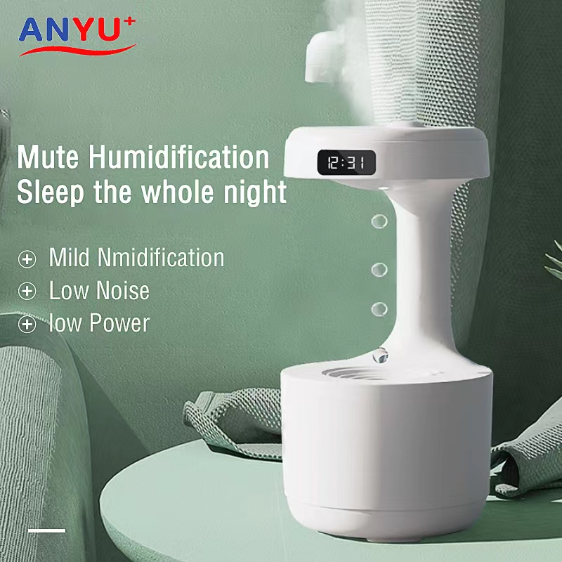 800ml Anti-Gravity Air Humidifier Suspended Water Droplet Ultrasonic Cool Mist USB Rechargeable ...