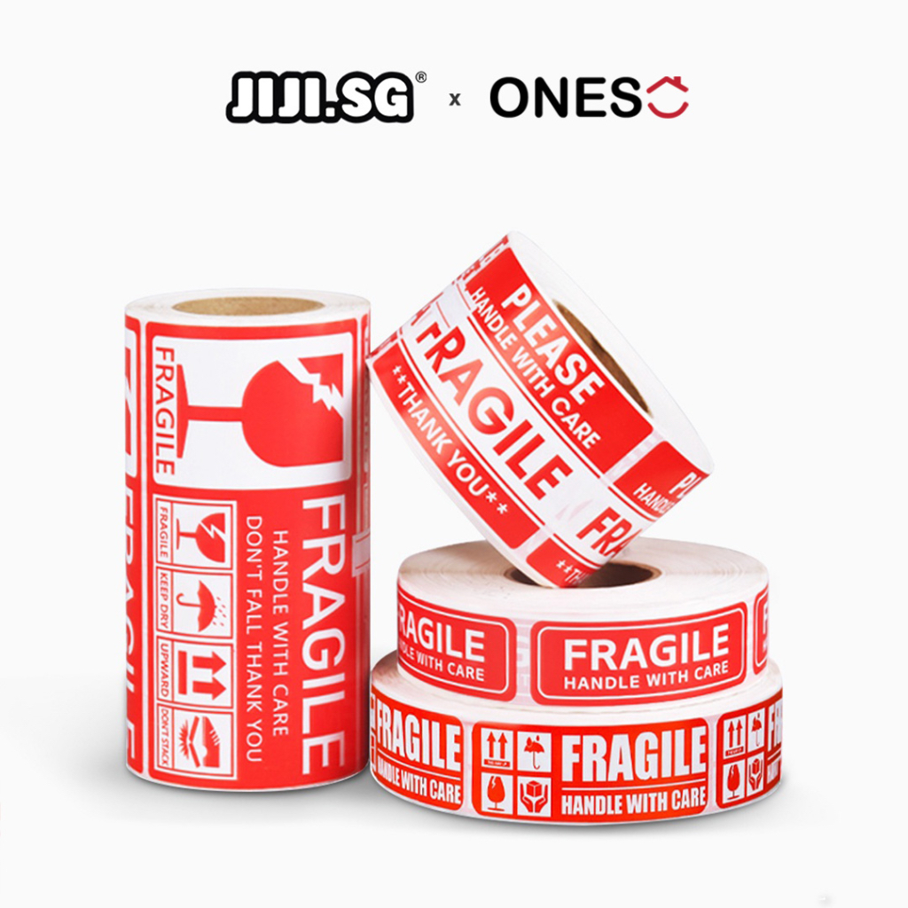 (JIJI.SG x ONES) Fragile Label Tape Roll - Fragile Label / Carton Box ...