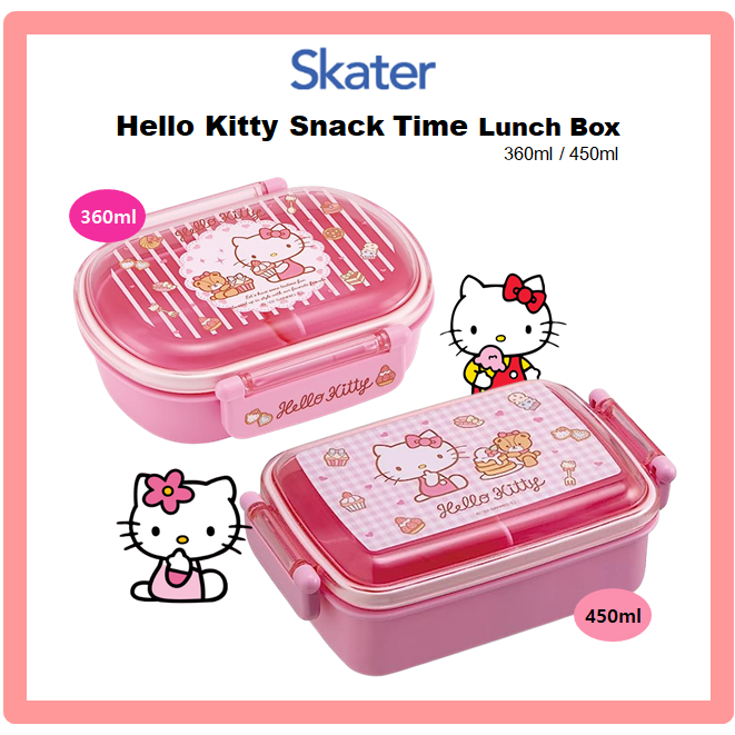 [SKATER] Hello Kitty Snack Time Lunch Box Antibacterial 360ml QAF2BAAG / 450ml RBF3ANAG | Shopee ...