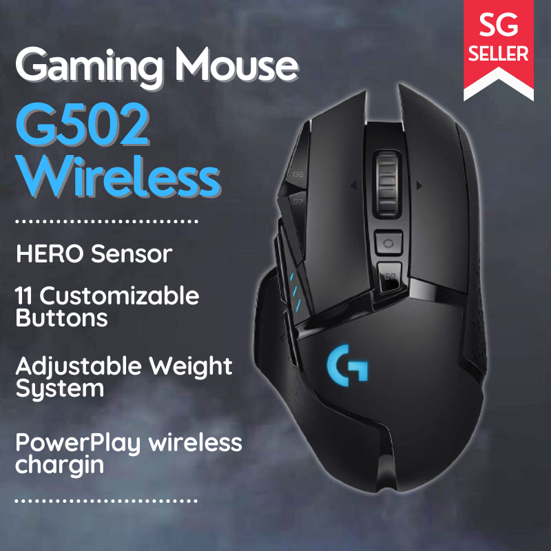 Logitech G502 Lightspeed Wireless Gaming Mouse with Hero 25K Sensor ...