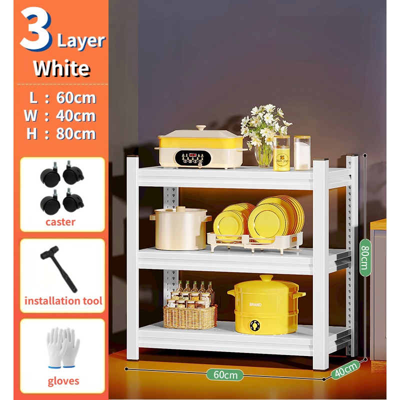 Heavy Duty Metal Rack Boltless Shelf Movable Kitchen Rack Storage Shelf ...