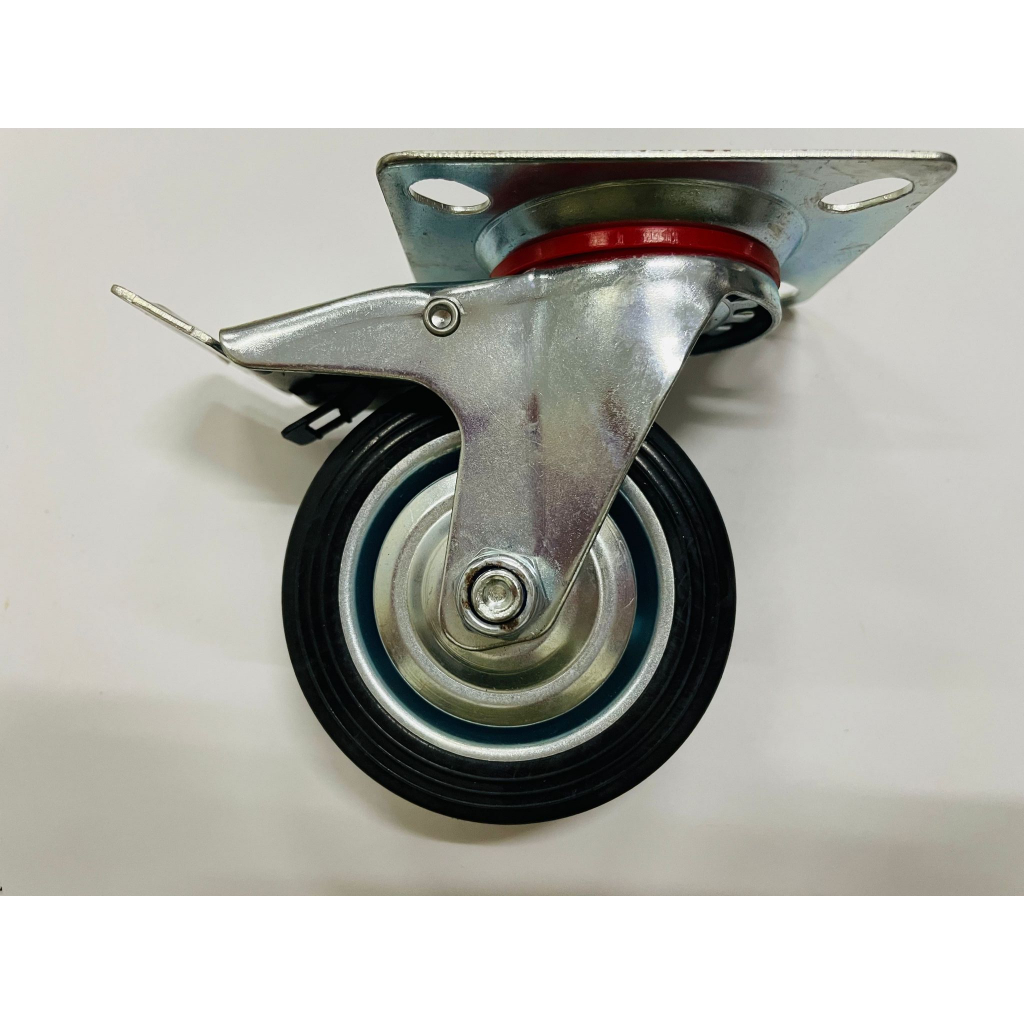 [SG READY STOCK] Rubber Universal Wheel with Brake Model Caster ...