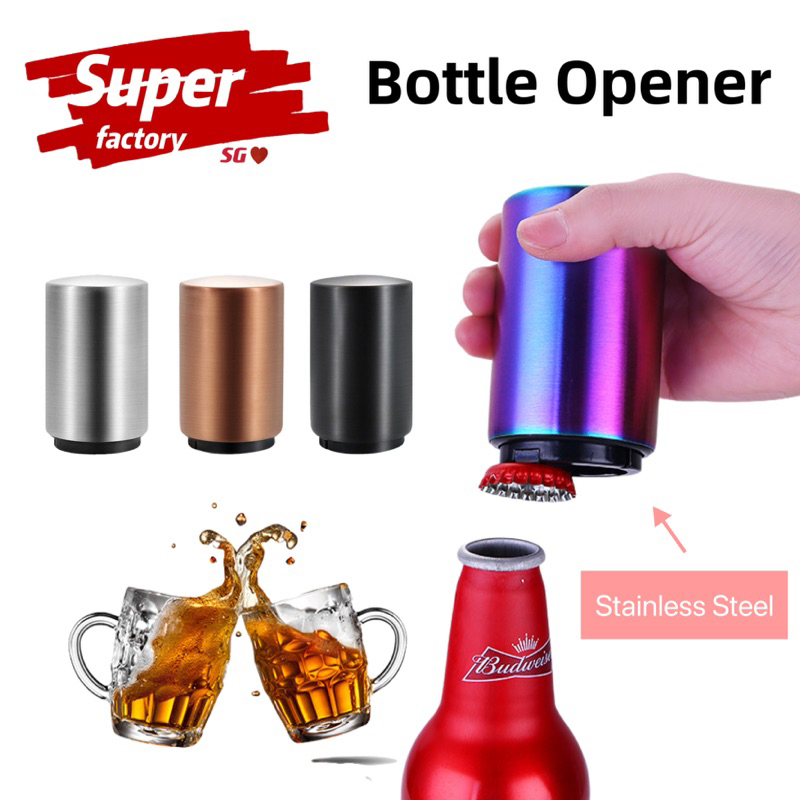 [SG in stock] Automatic Bottle Opener (Stainless Steel / Magnetic ...