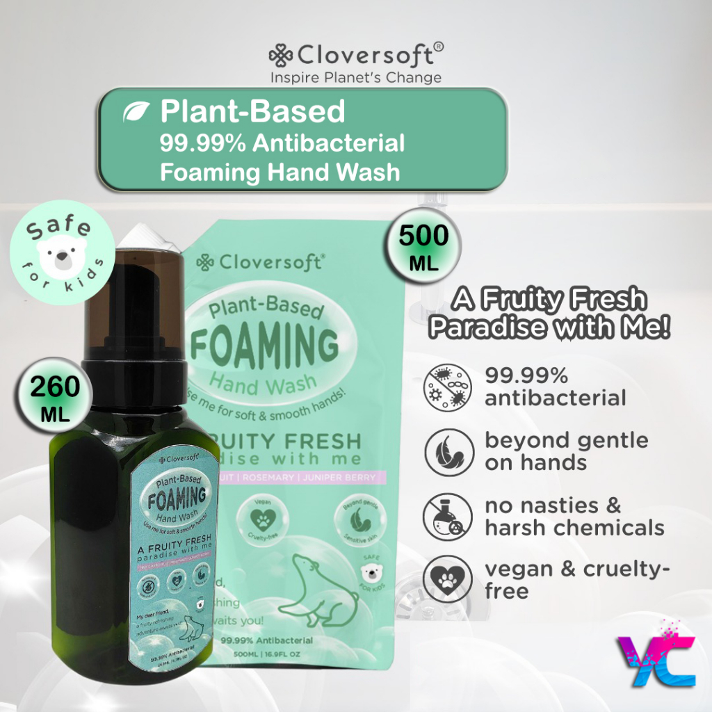 [ EXP Date 10 JUN ] Cloversoft Foaming Hand Wash Plant-Based 99.99% ...