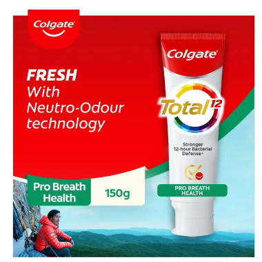 Colgate Total Pro Breath Health Antibacterial Toothpaste 150g/Pro Gum ...
