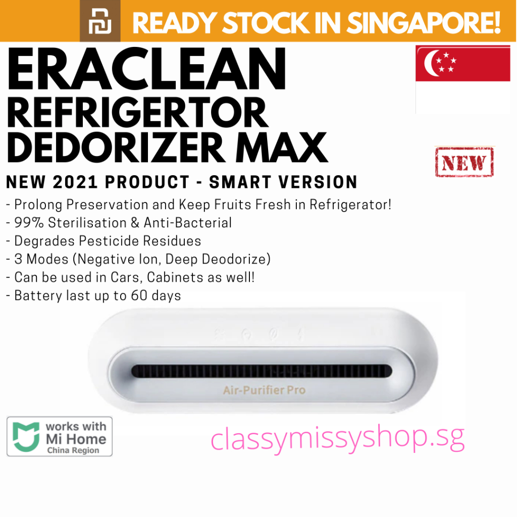 🇸🇬 [NEW] ERACLEAN Refrigerator Deodorizer Pro Sterilizer MAX, Fridge ...