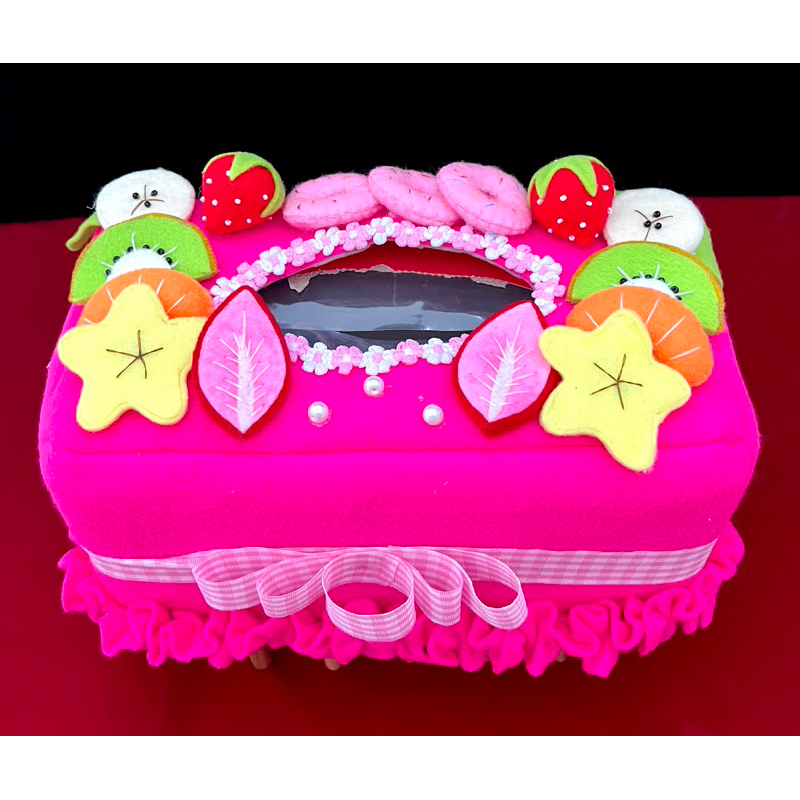 Assorted Fruits Tissue Box Design (Pink) | Shopee Singapore