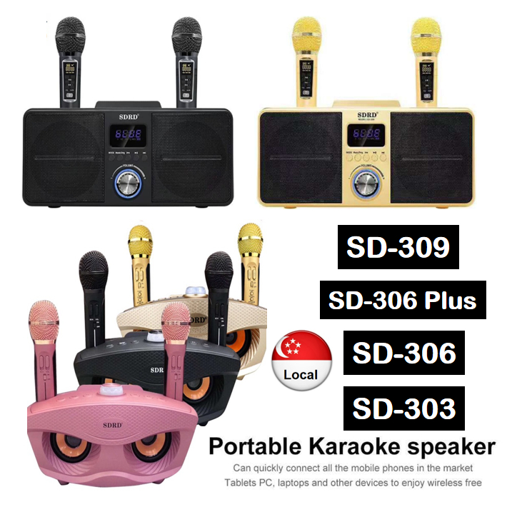 SG🔥Local Seller🔥 SDRD SD-306 Plus SD-309 With TWO Wireless Microphone ...