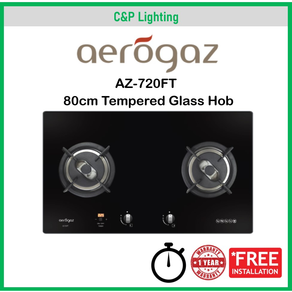 Aerogaz 80cm Cooker Hob Gas Stove 2 Burner with Timer AZ-720FT | Shopee ...
