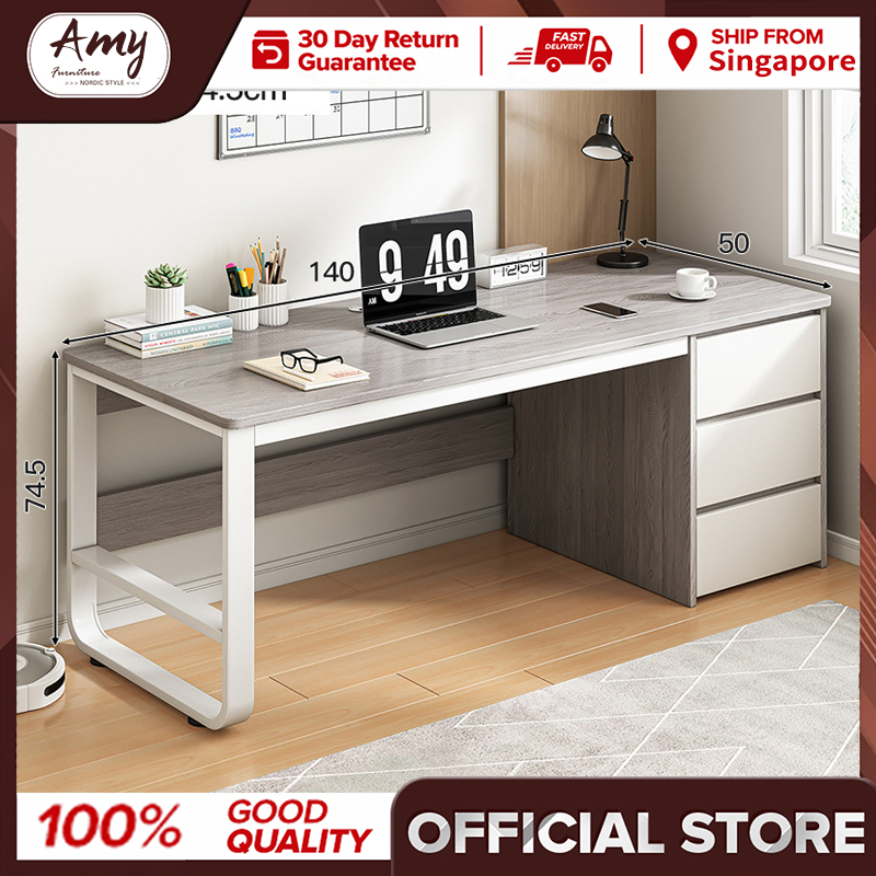 [SG Seller]100/120/140CM Office Table Computer Table with Drawer Study ...