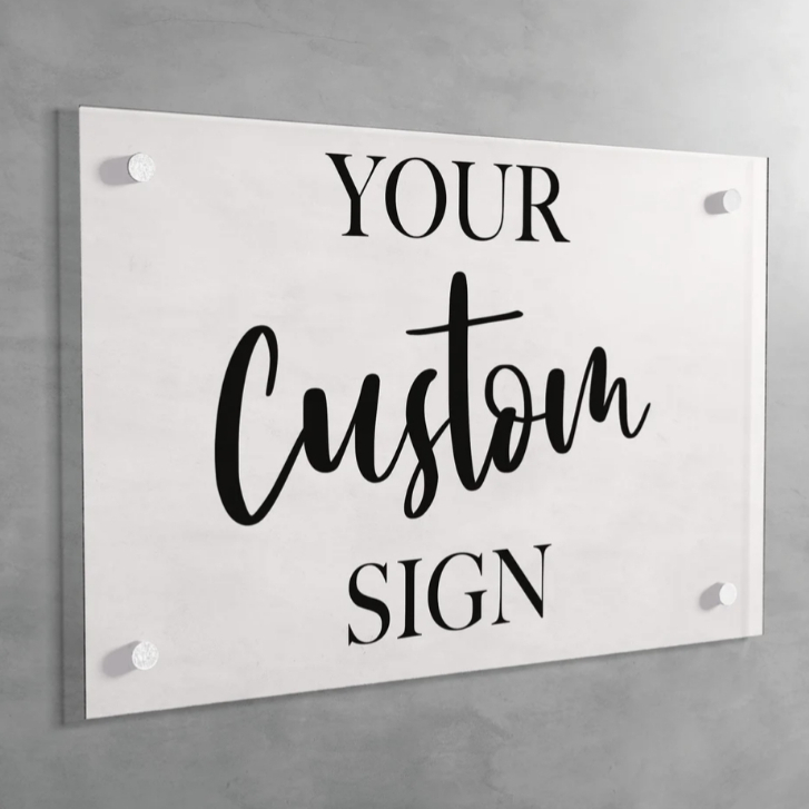 Custom Acrylic Business Sign, House Number Sign, Custom Logo Sign ...