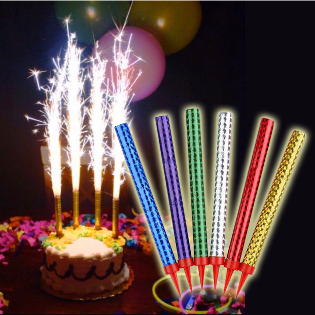 Birthday Candles Sparkling Low Smoke 20cm (6ps / 1Pack) | Shopee Singapore