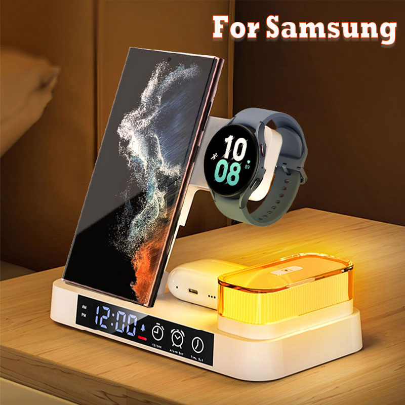 Foldable Wireless Charger for Samsung 30W Qi Fast Charging Station 3 in ...