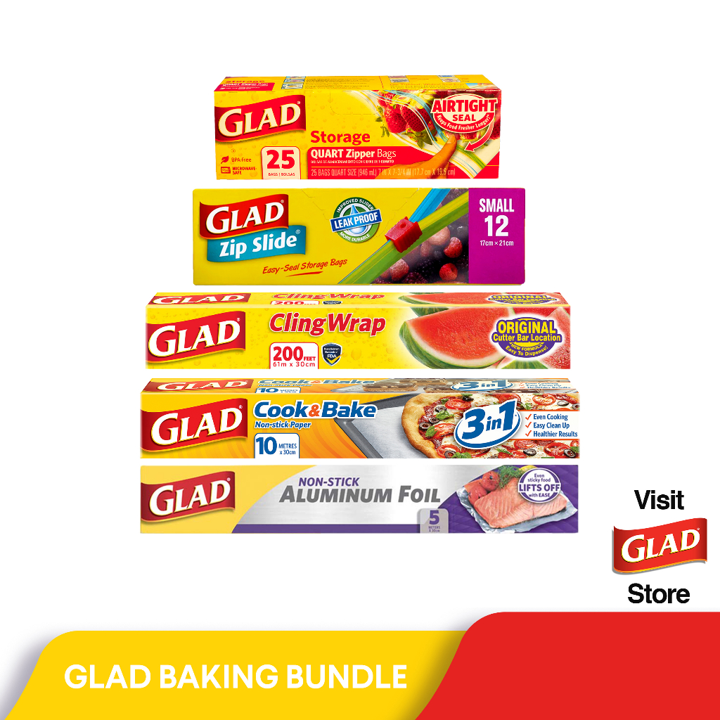 [Glad Baking Bundle] Cook & Bake Paper 10m + Cling Wrap 200ft ...