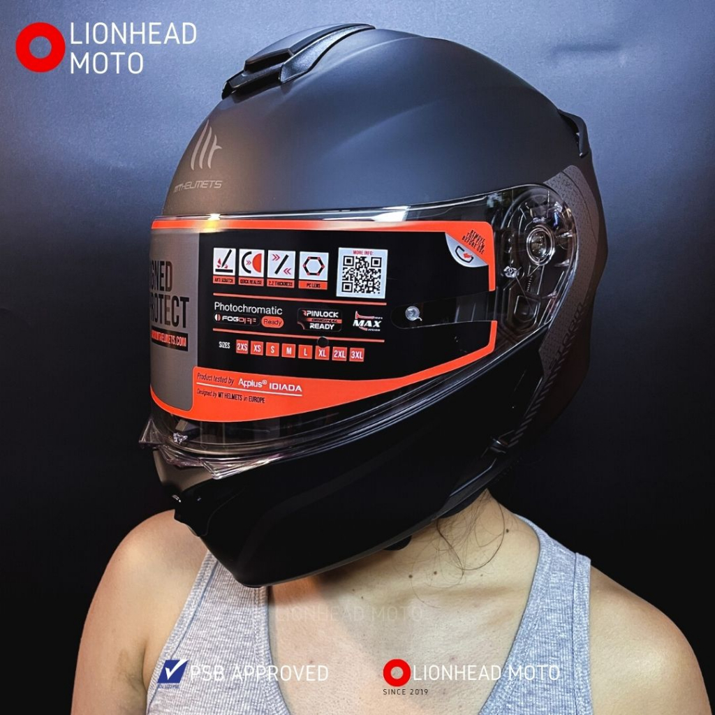 MT STORM MODULAR FULL FACE HELMET PSB APPROVED DOT ECE 2206 APPROVED ...