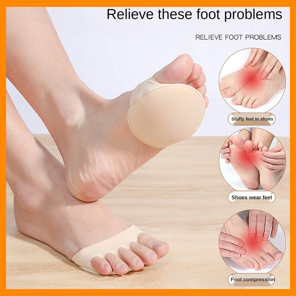 Foot Pad Toes Separator Cushion Forefoot Pads Care Support Elastic Insoles Non-slip Metatarsal ...