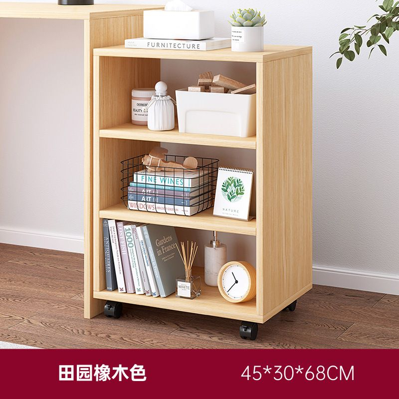 EXCEI 3 Tier Cube Bookshelf with Wheels,Open Shelf Bookcase,Modern Wood ...