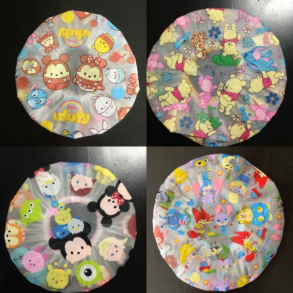 Cartoon Shower Caps Disney Mickey Minnie Pooh Zootopia Piglet Eeyore ...