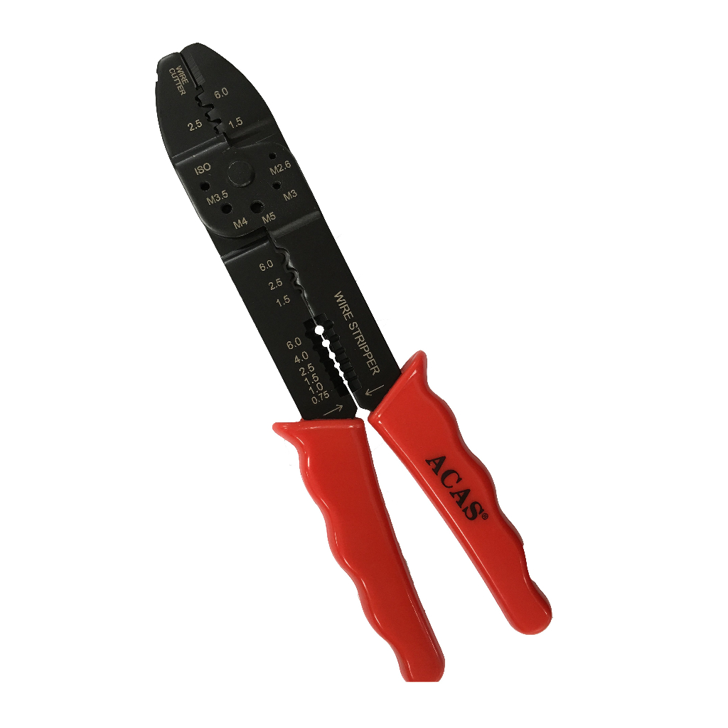 ACAS Multifunction Non-Insulated 1.25-6mm Crimping Plier Wire Stripper ...