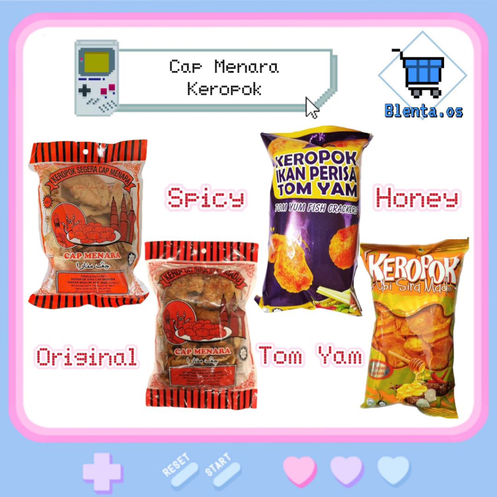 Blenta Cap Menara Fish crackers instant keropok Sira Mas Madu/TomYam ...