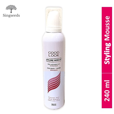 Good Look Wayco London Pro-Vitamin B5 Super Hold Hair Styling Mousse ...