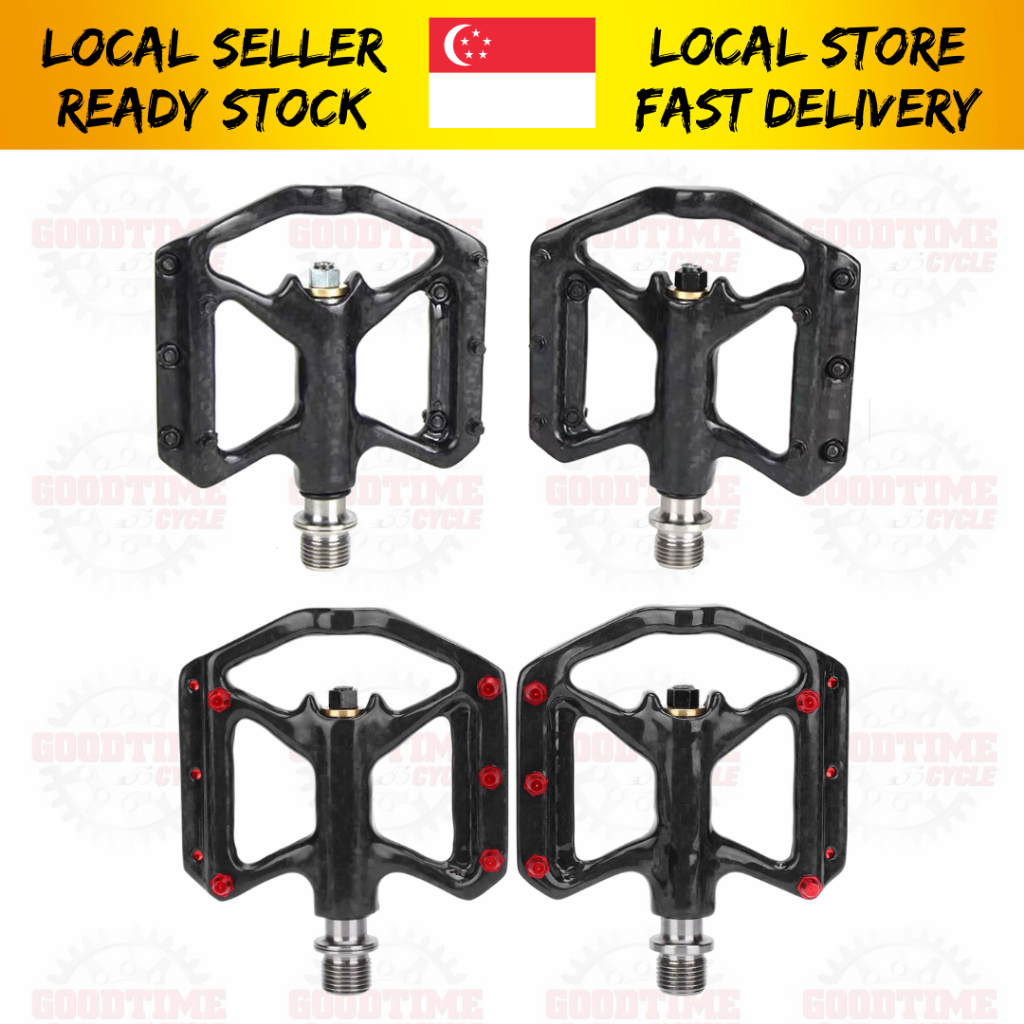 Ultralight Carbon Fiber Titanium Axle Sealed Bearing Pedals MTB Road ...