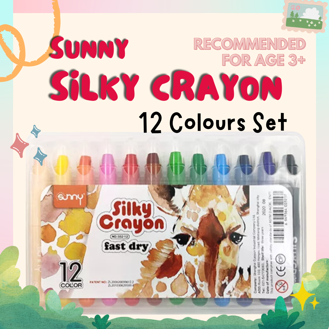 [SG READY STOCK] SUNNY Silky Crayon Smooth Colouring Drawing Writing ...