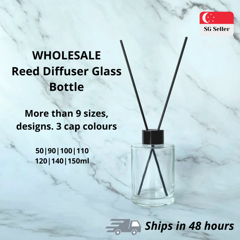 (Wholesale) Empty Reed Diffuser Bottle Glass Transparent DIY Reusable ...