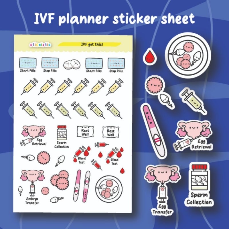 IVF Planner Sticker Sheet | Planner Stickers | Baby dust for buyers ...