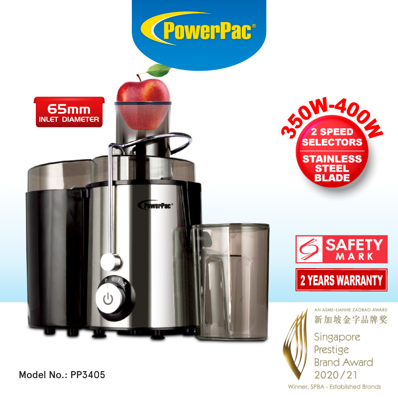 PowerPac Juice Extractor with 2 Speed Stainless Steel Blades (PP3405 ...