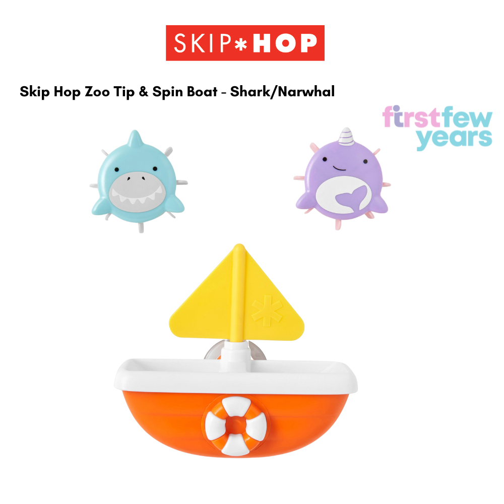 Skip Hop Zoo Tip & Spin Boat - Shark/Narwhal (9 Month+) | Shopee Singapore