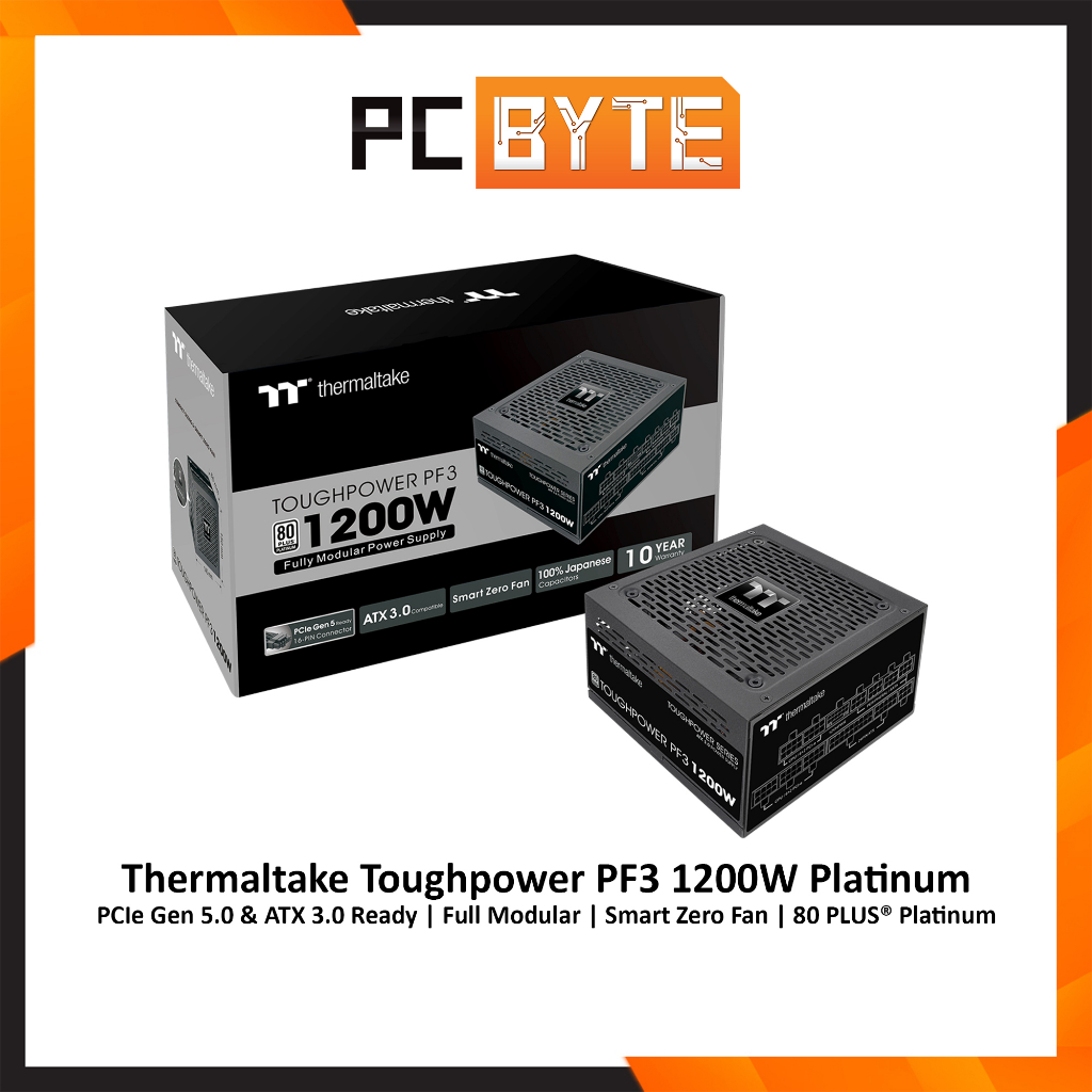 Thermaltake Toughpower PF3 1200W PSU (PCIe Gen 5.0 & ATX 3.0 Ready ...