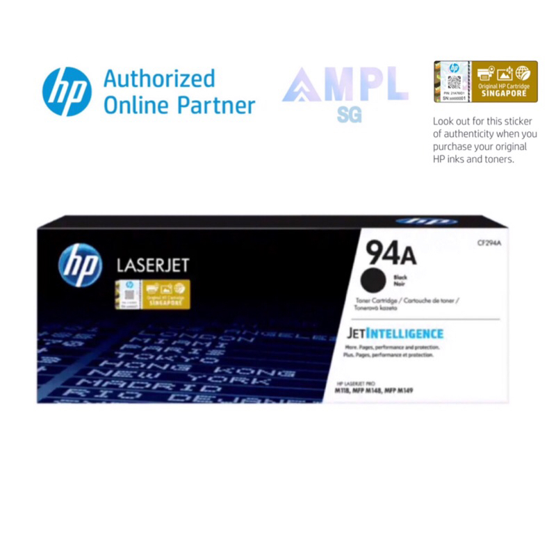 Genuine HP 94A CF294A Black Original LaserJet Toner Cartridge CF294A HP ...