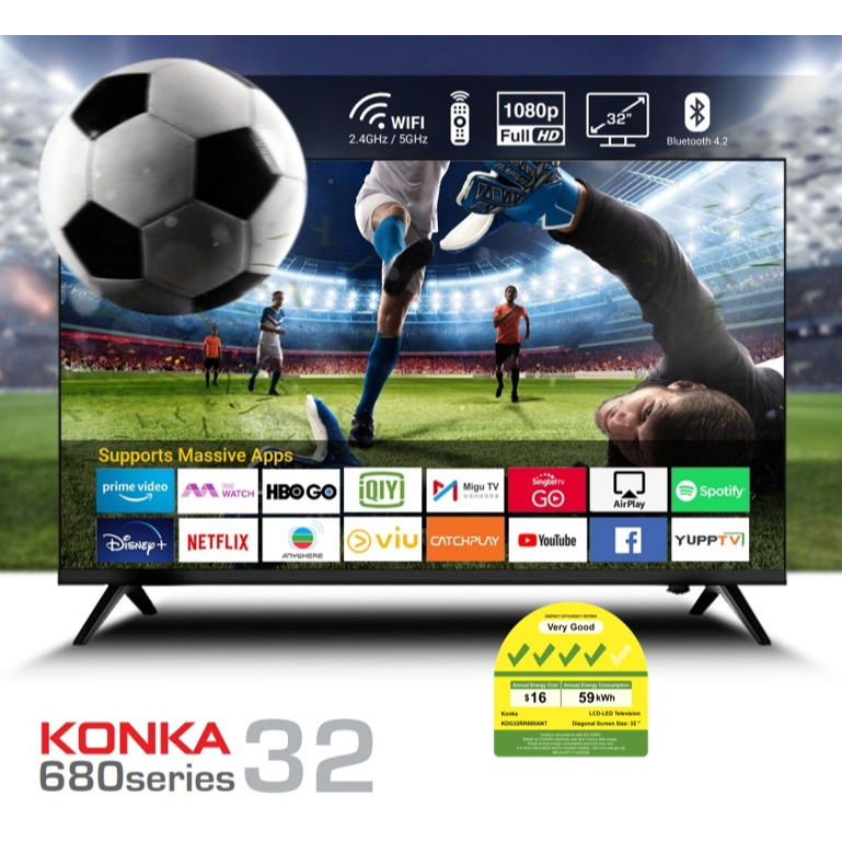 Konka 32RR680 32" HD LED ANDROID TV | Shopee Singapore