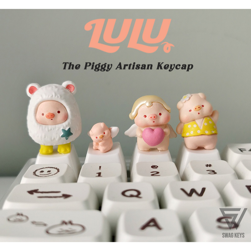 【SG】Lulu The Piggy Cute 3D Personalized Artisan Keycap | Compatible ...