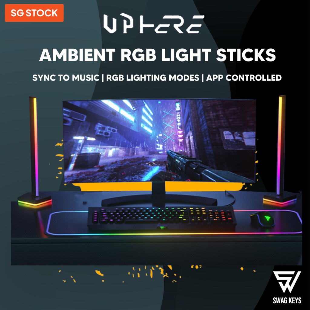 【SG】 upHere Smart LED Light Bar | Multiple Lighting Modes | Full RGB ...