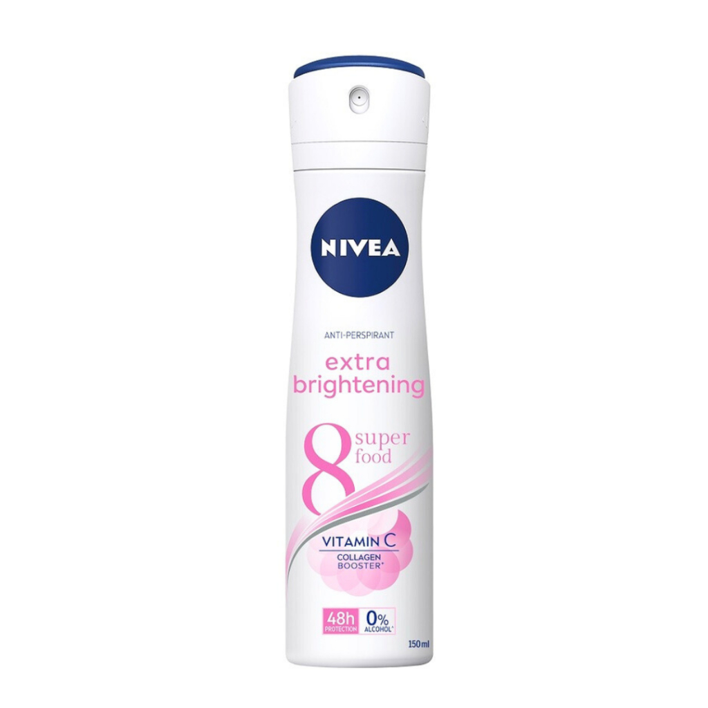 Nivea Deodorant Spray Extra Brightening (L) 150ml | Shopee Singapore
