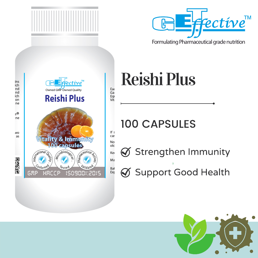 GET Effective Reishi Plus (Lingzhi + Vitamin C) [30/100/450 caps ...