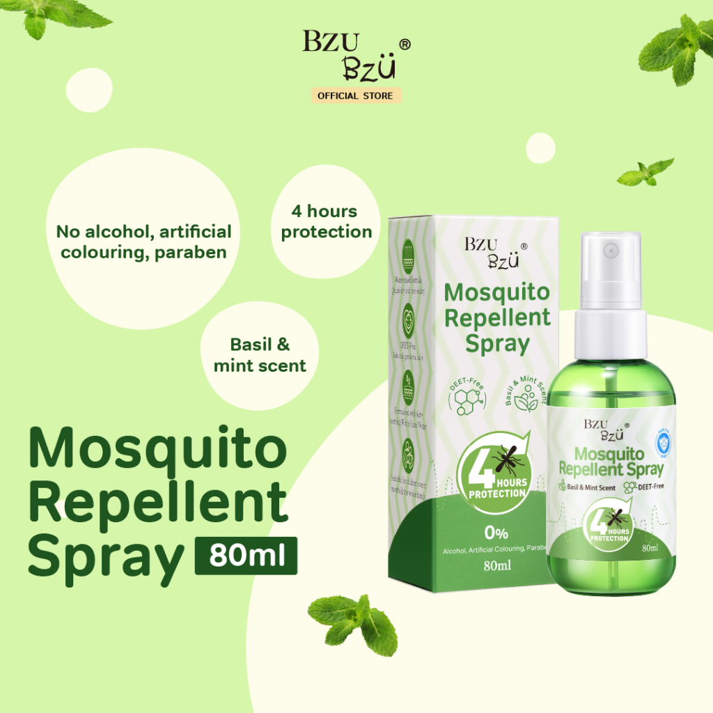 BZU BZU Mosquito Repellent Spray 80ml | Shopee Singapore